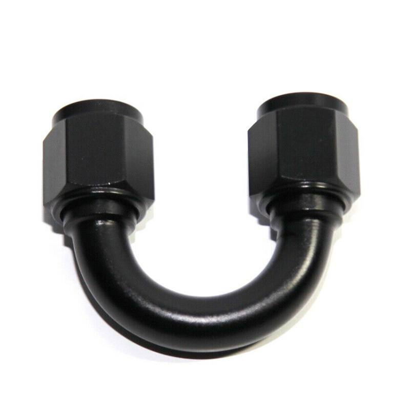 1x-black-an6-female-to-6an-an-6-female-180-degree-u-shape-swivel-fitting-adapter. | Emusa ...