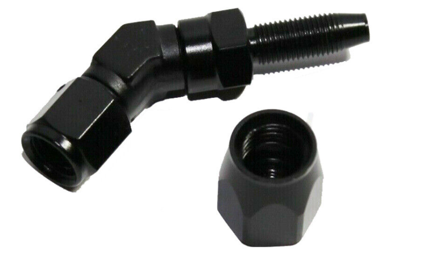 45 Degree Swivel Fuel Oil Gas Line Hose End 4AN AN-4 Union Elbow ...