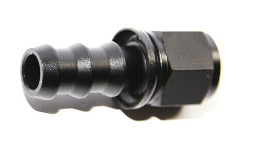 Black AN10 10AN AN-10 Straight Swivel Fuel Oil Gas Line Push-on Hose ...