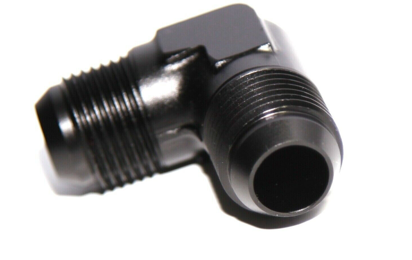 (one) 10AN Male to AN-10 Male 90 Degree Swivel Fuel Oil Gas Line ...