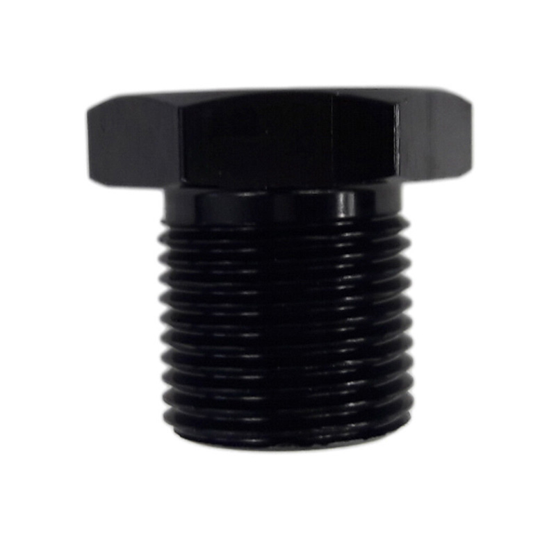 Two (2) Black Aluminum Oil Filter with 1/2-28 to 13/16-16 Threading ...