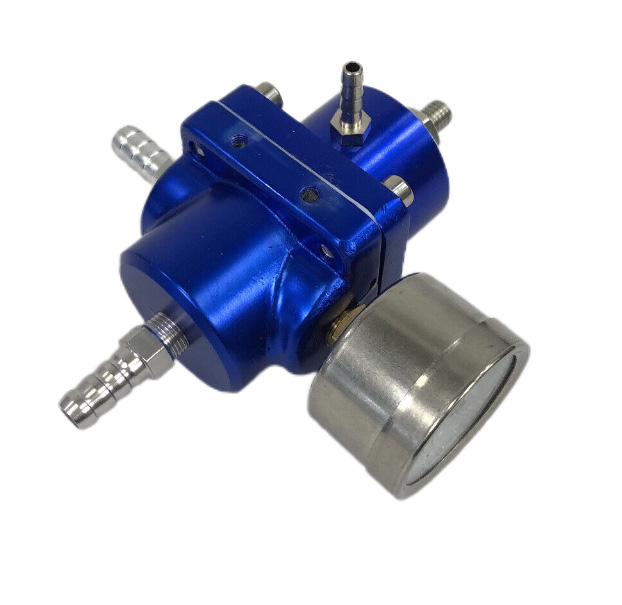 Universal Aluminum Blue Fuel Pressure Regulator Adjustable Pressure ...
