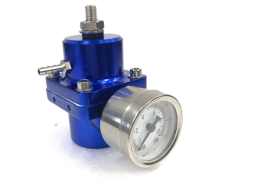 Universal Aluminum Blue Fuel Pressure Regulator Adjustable Pressure ...