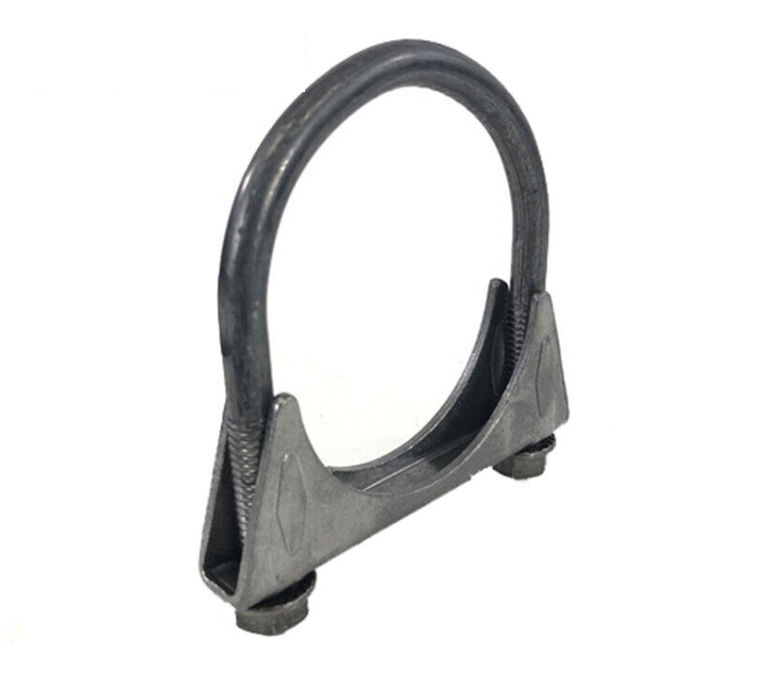 Universal Mild Steel Saddle U-Bolt Muffler / Exhaust Clamp, 2.5 Inch ...
