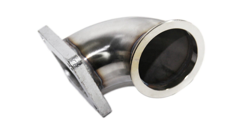VERTICAL T4 Flange to 3" V-band Flange 90Degree Elbow Pipe Adapter ...